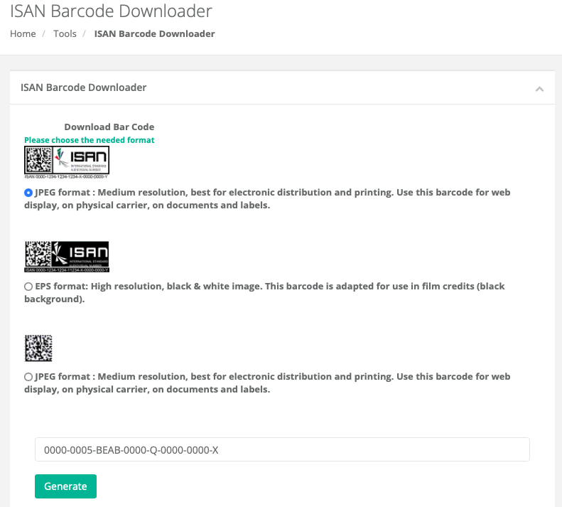 Guide to ISAN barcode – ISAN